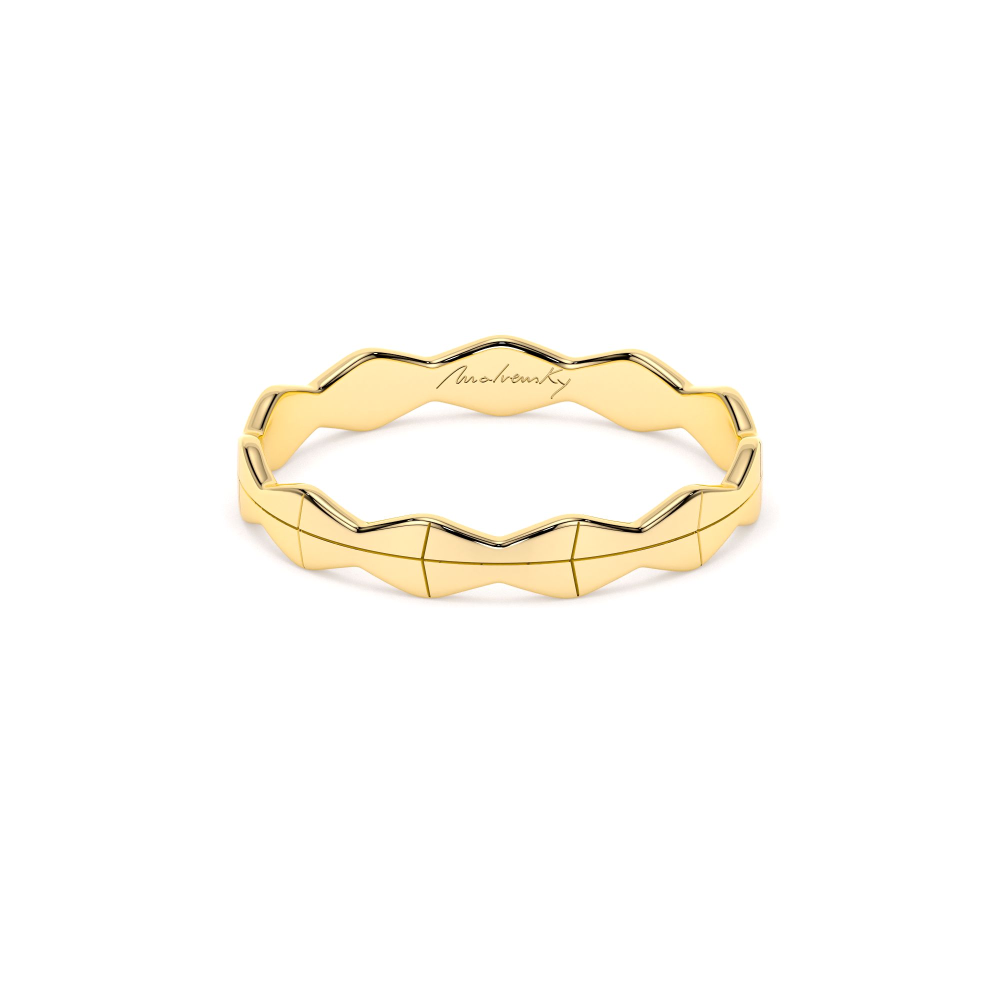 Inel din aur galben 14 KT, subtire, Infinity - Malvensky